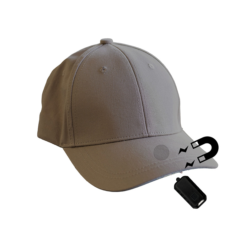 BEAM, taupe (Unisex-Cap mit Magnet-LED) mit deinem Logo | BERENDSOHN