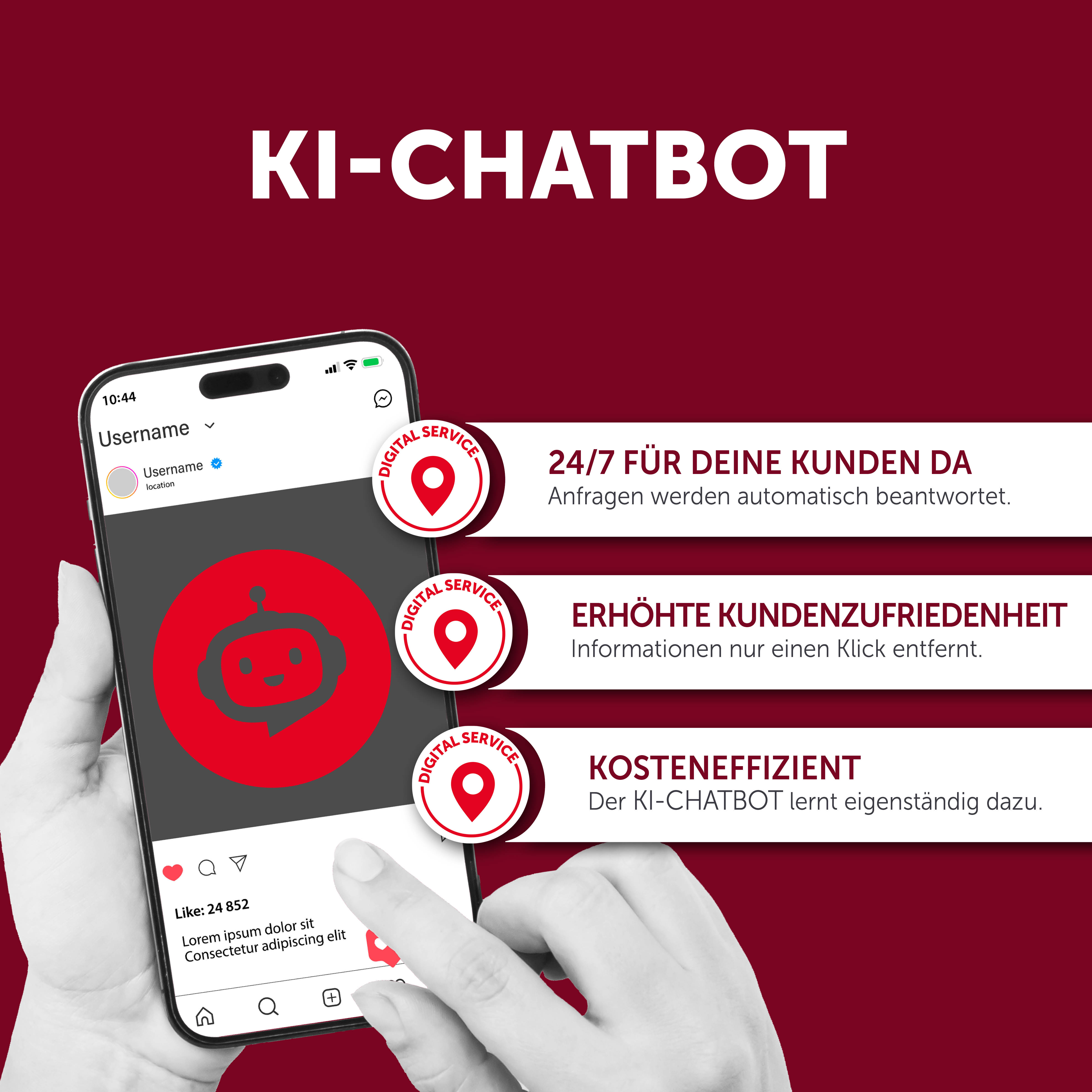 KI-Bot: Setup 2.599,- mtl. 89,- 12 Mon mit deinem Logo | BERENDSOHN